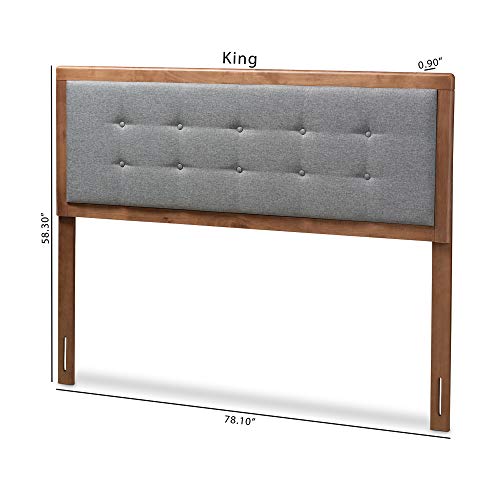 Baxton Studio Headboards, Full, Dark Gray/Walnut
