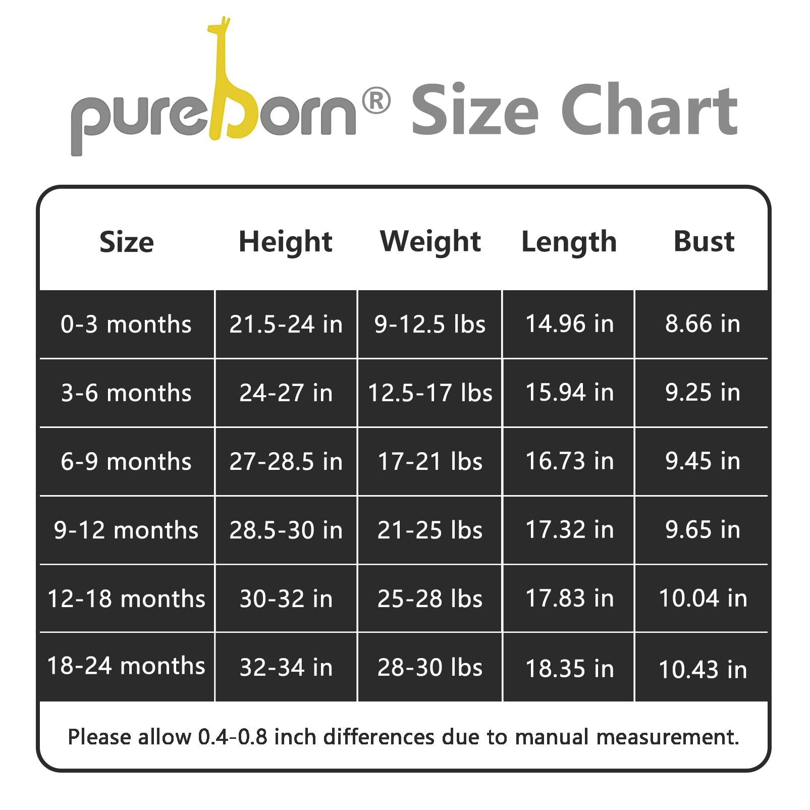 pureborn Baby Boy Girl Long Sleeve Cotton Bodysuit Spring Fall Peter Pan Collar Romper Solid White 3-6 Months