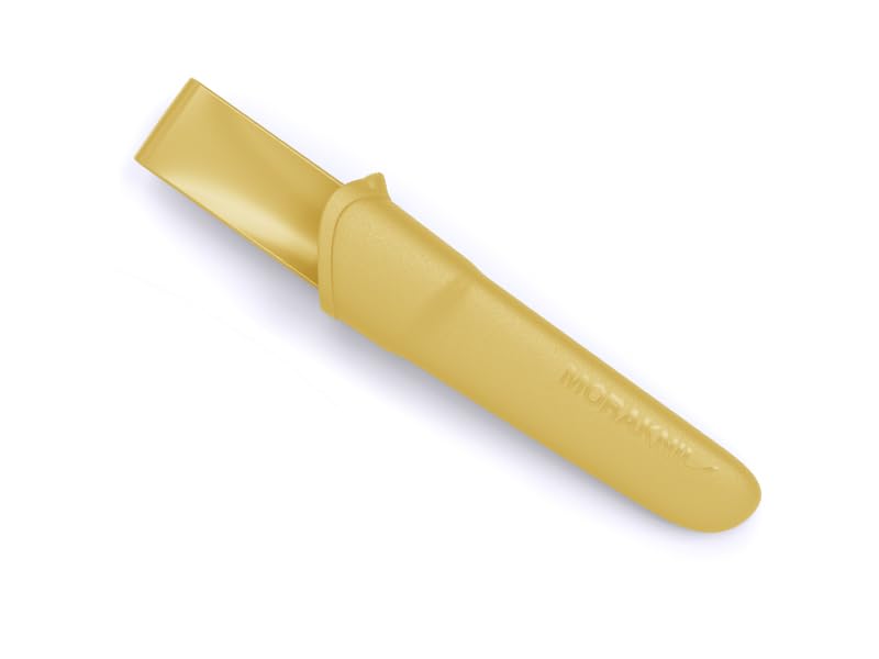 Morakniv Companion Spark Stainless Steel Fixed-Blade Knife With Sheath and Fire Starter, 3.9 Inch, Yellow