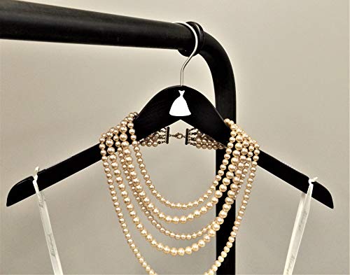 NAHANCO GT204517 Bridal Hanger Set, Wooden Hangers Imprinted with Tux and a Bridal Gown, 17” (2 Piece Set)