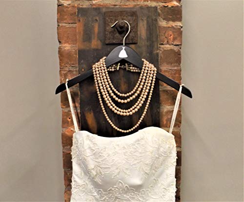 NAHANCO GT204517 Bridal Hanger Set, Wooden Hangers Imprinted with Tux and a Bridal Gown, 17” (2 Piece Set)