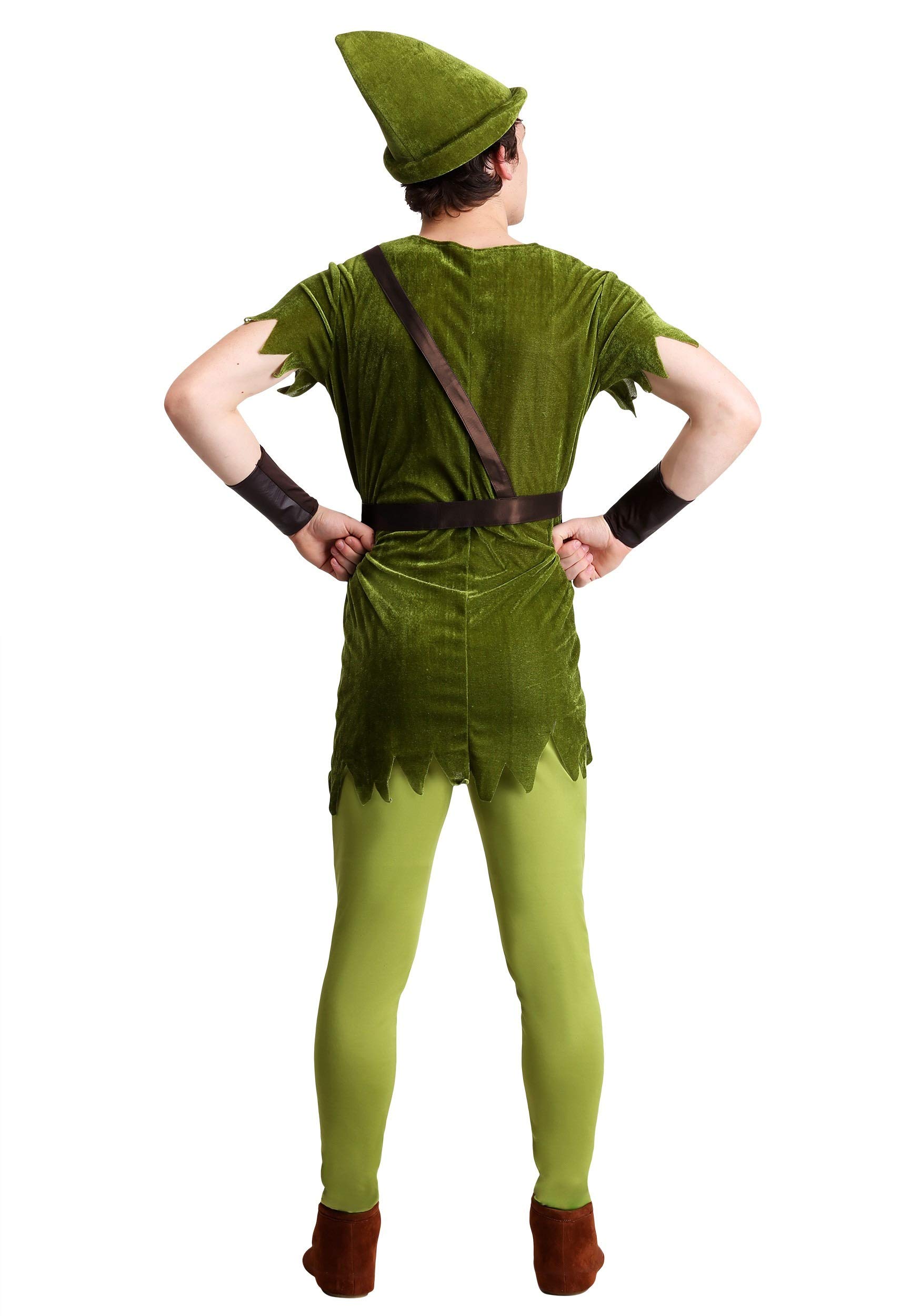 Fun Costumes Adult Plus Size Peter Pan with Hat, Shirt, Tights, Belt/Harness and Wrist Cuffs 2X