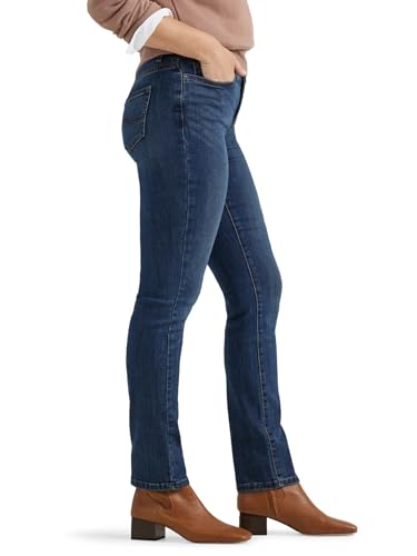 Lee Women's Ultra Lux Comfort with Flex Motion Straight Leg Jean Royal Chakra 16 Medium