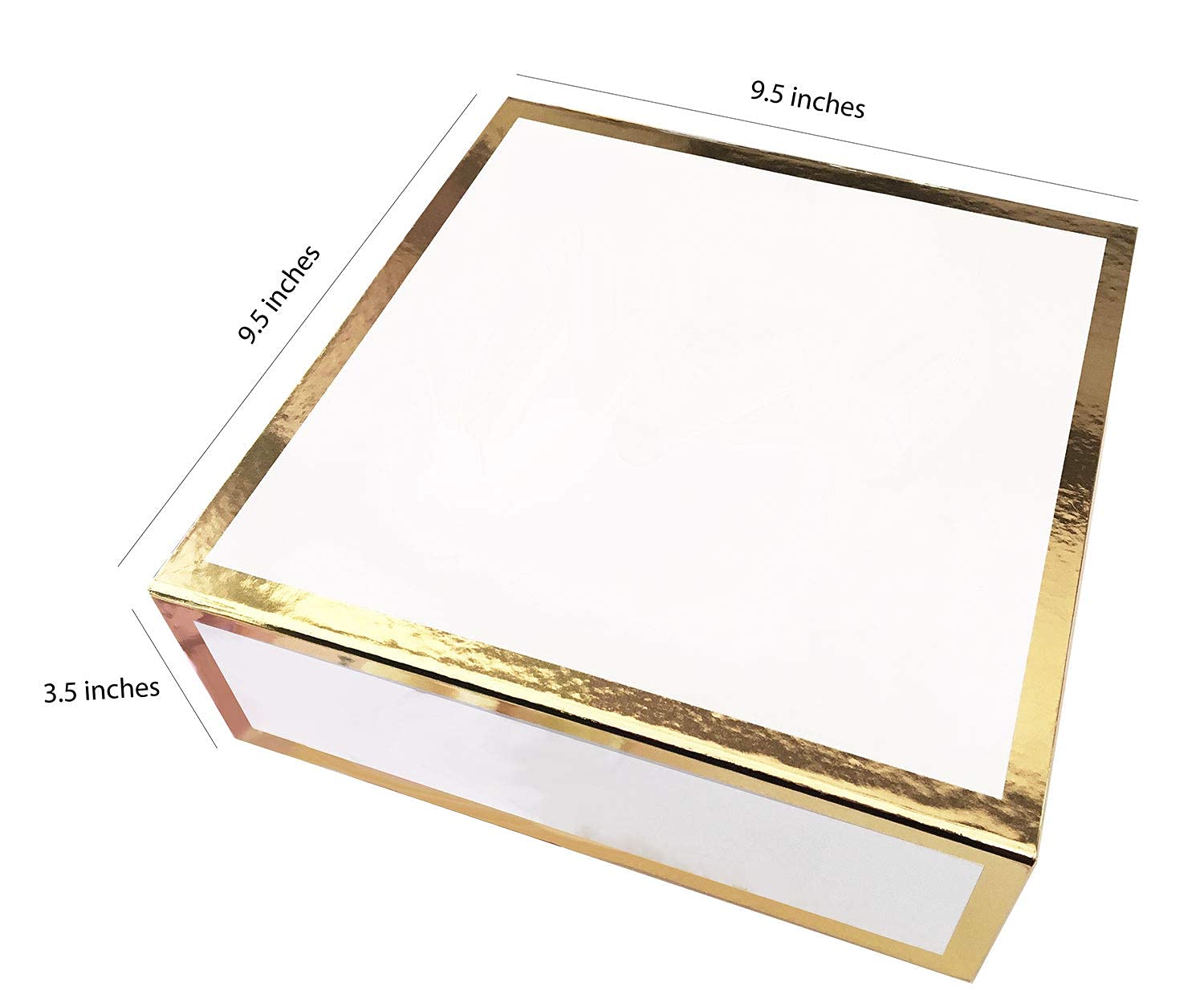 Bridesmaid Proposal Box with Gold Edge | Set of 3 Empty Boxes | DIY Will You Be My Bridesmaid Gift Box Large White and Gold