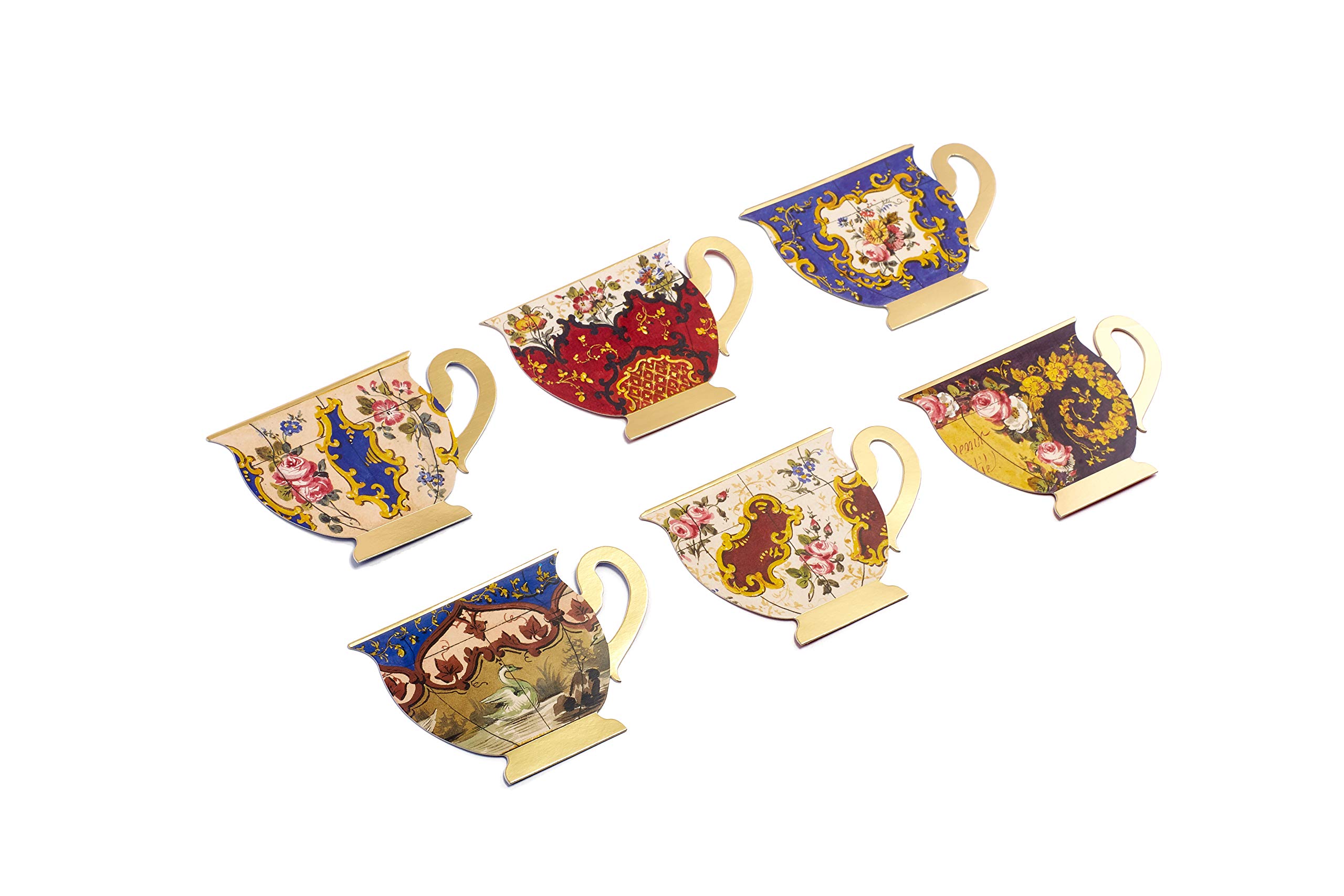 The Metropolitan Museum of Art French Teacups Collection Note Cards Greeting Cards Bulk Box Set -18 die-cut note cards 5 1⁄4" x 3 9/16" by M&G COLLECTION