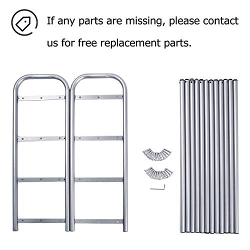 GEMITTO Shoe Rack Organizer for Closet Entryway, 4 Tiers Adjustable Heavy Duty Metal Shoe Storage Shelf, Large Enough for 20+ Pairs of Shoes (23.6"~41.7"x8.9"x24.2")(Silver)