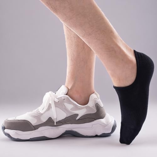 IDEGG No Show Socks Men Low Cut Ankle Short Socks for Men Casual Athletic Socks with Non Slip Grip