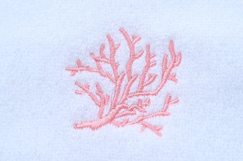 YUNDODO Hand Towels Set of 2 100% Cotton Ultra Soft 14 x 30 Inches