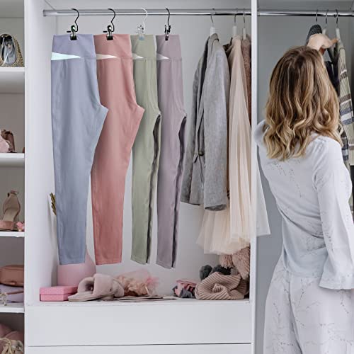 Rtteri 48 Pieces Boot Hangers Clips 360 Rotating Laundry Hooks Hanging Clamp Space Saving Clothes Pins Socks Towel Clips Portable Multifunctional Heavy Duty Clothespins Space Saving for Closet Jeans