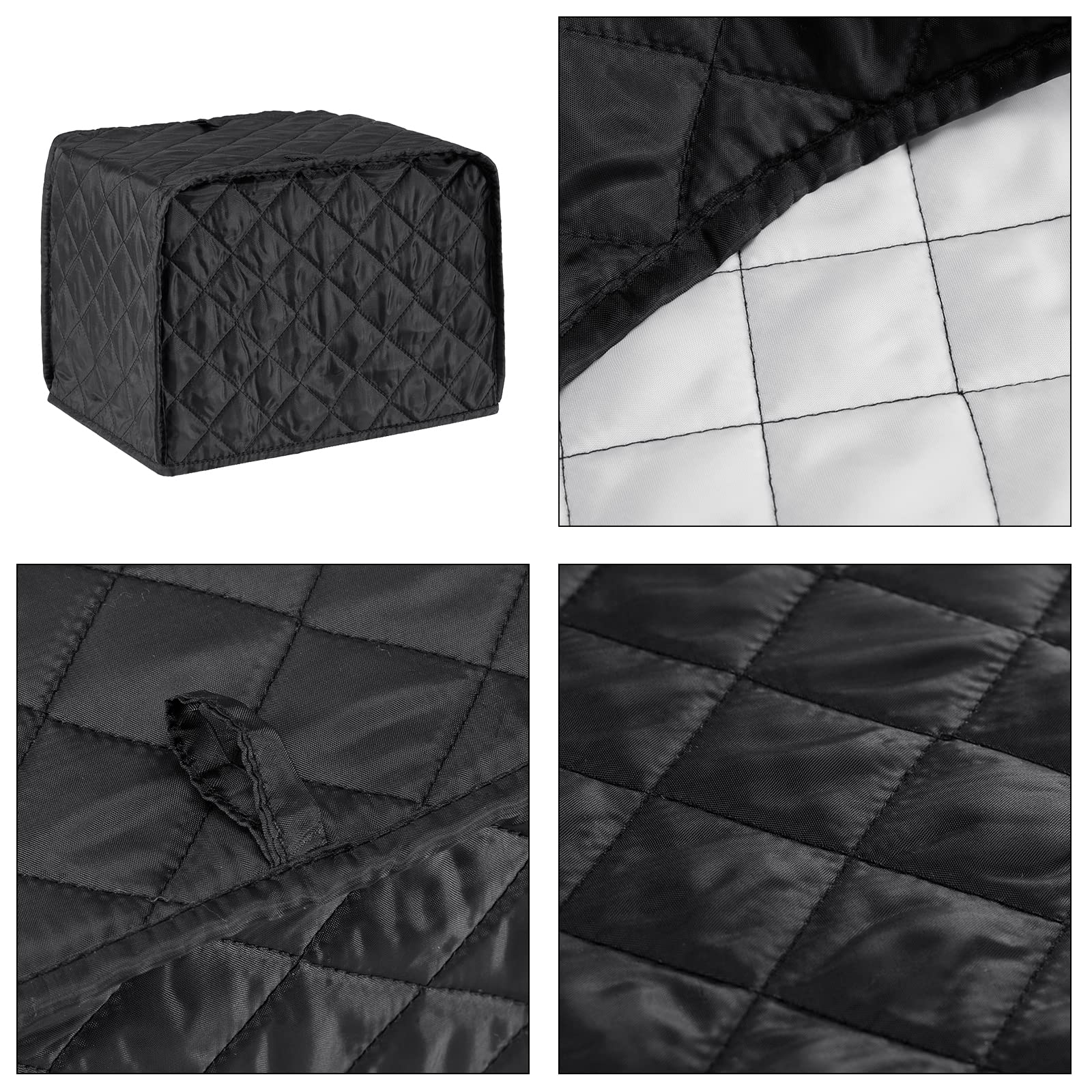 2 Slice Toaster Appliance Cover,Quilted Toaster Cover Bread Maker Cover,Kitchen Small Appliance Covers,Universal Size Microwave Toaster Oven Cover,Dustproof Cover for Most Standard 2 Slice Toasters