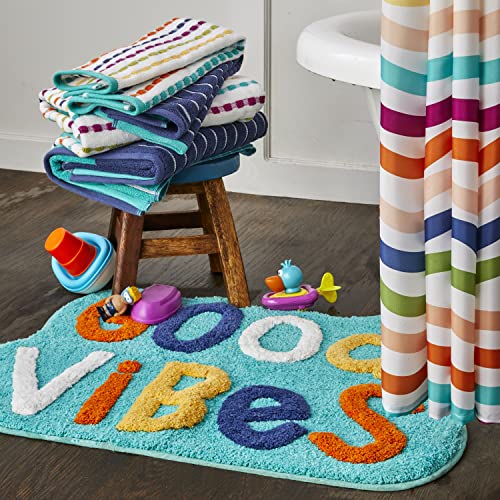 SKL Home by Saturday Knight Ltd. Colorblock Stripes Hand Towel (2-Pack),Teal