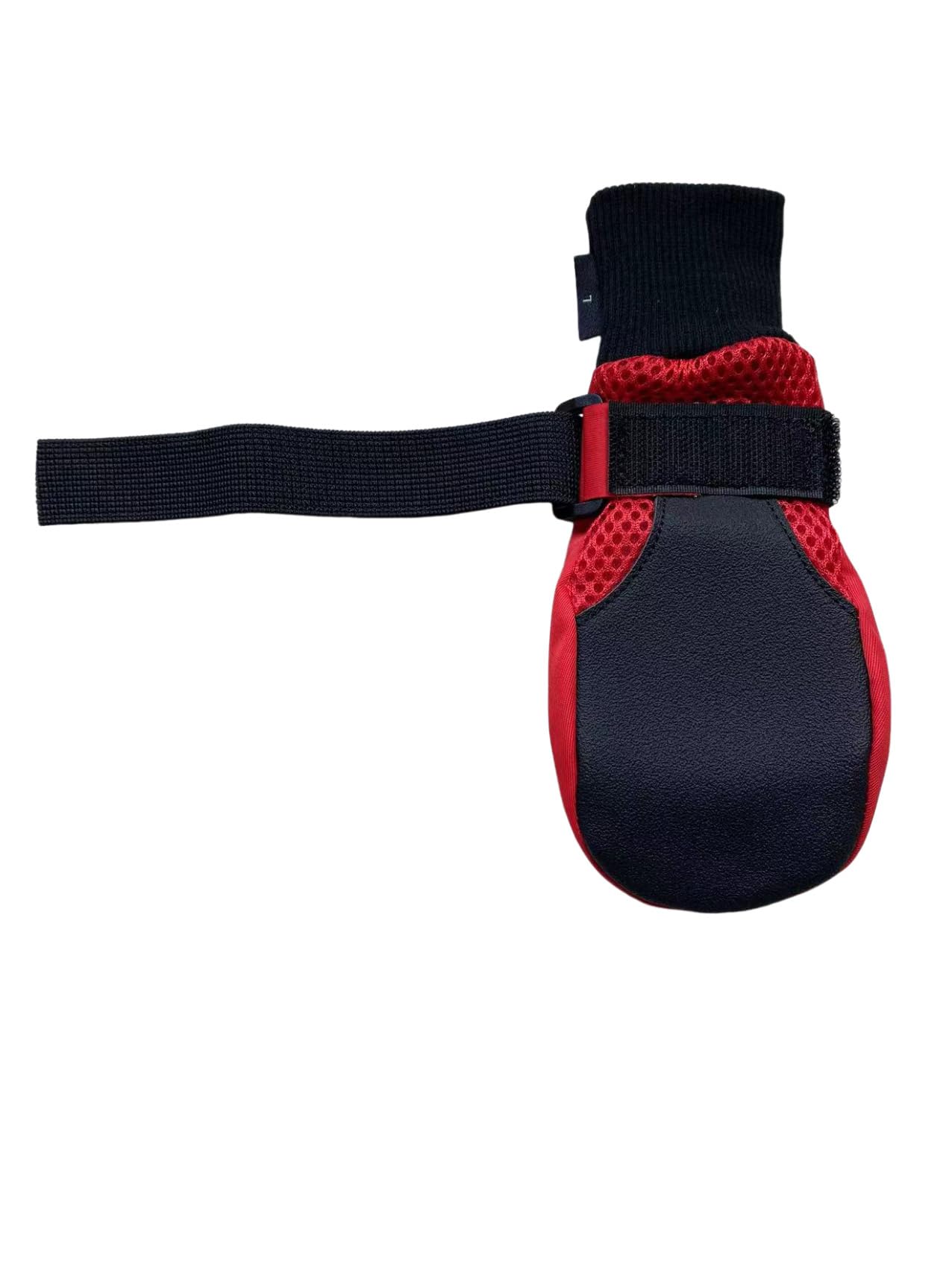 LONSUNEER Dog Boots Breathable Protect Paws Soft Nonslip Soles Set of 4 Size Large Color Red