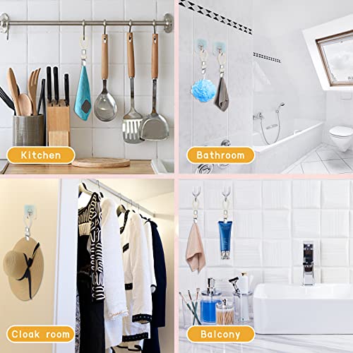 Elesunory 8PCS Hanging Tea Towels Clip, Metal Towel Hanger with Loop Cotton, Hand Towel Hook for Home Kitchen Bathroom Hanging Towels