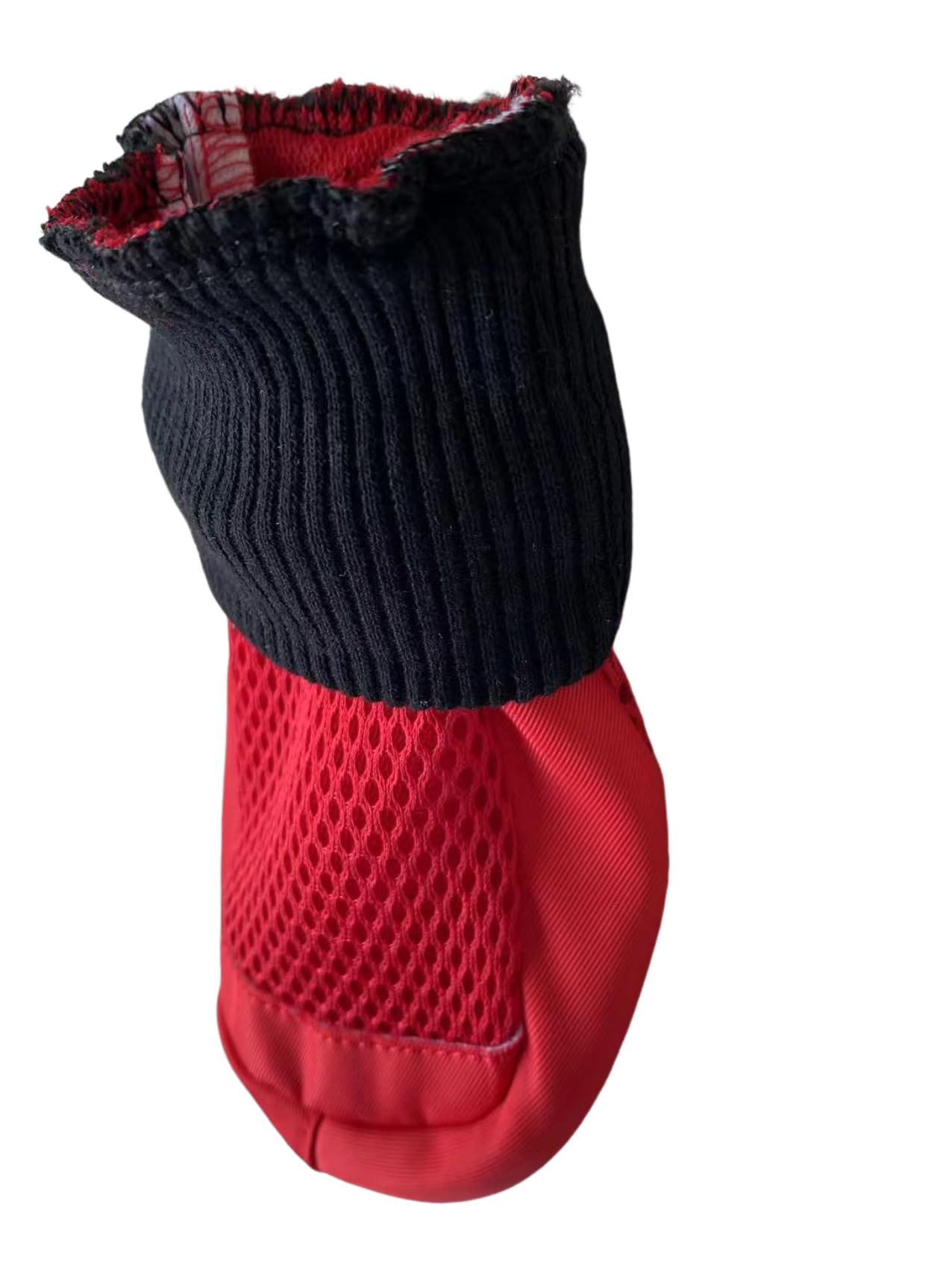 LONSUNEER Dog Boots Breathable Protect Paws Soft Nonslip Soles Set of 4 Size Large Color Red