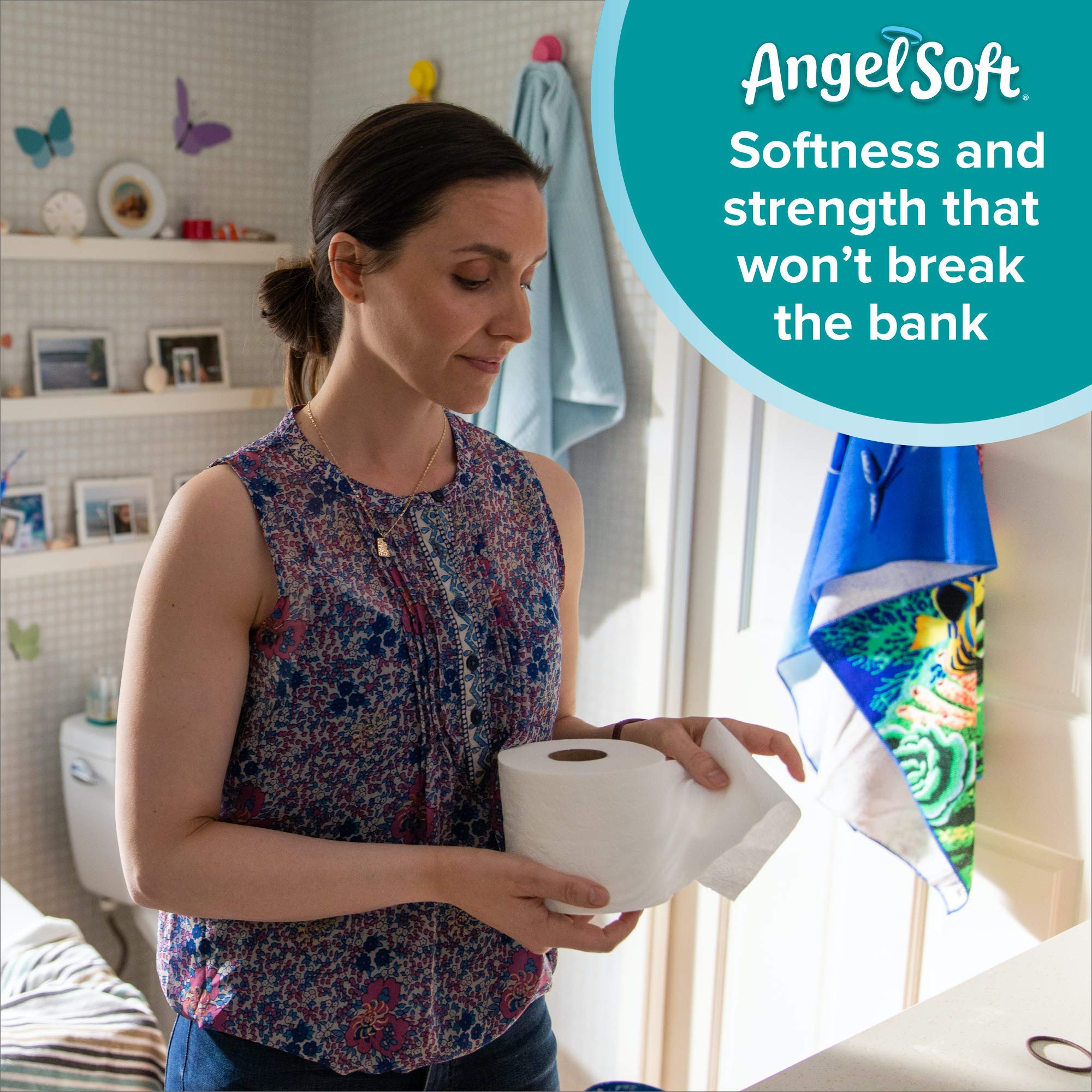 Angel Soft® Toilet Paper, 2-Ply Bath Tissue, 9 Rolls (pack of 4)