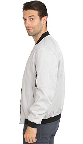WULFUL Mens Casual Lightweight Jacket Softshell Flight Bomber Jacket Varsity Windbreaker