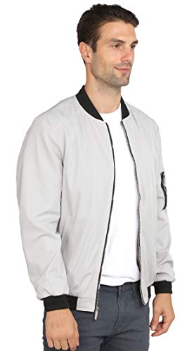 WULFUL Mens Casual Lightweight Jacket Softshell Flight Bomber Jacket Varsity Windbreaker