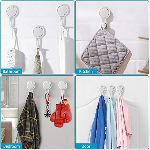 LUXEAR Shower Caddy Suction Cup NO-Drilling Removable Shower Shelf Powerful Heavy Duty Hold up to 22lbs with pack suction shower hooks replacement hooks