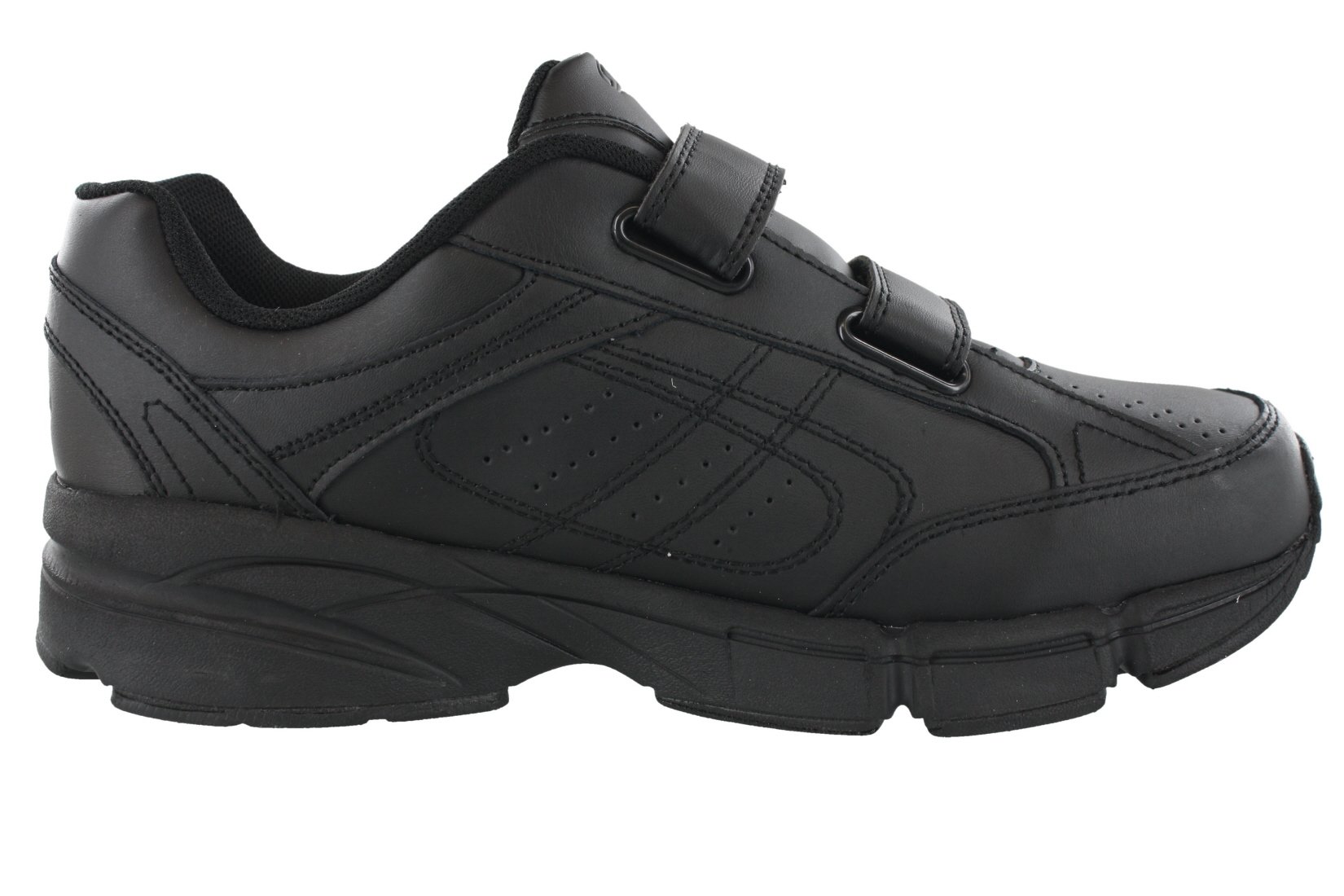 Dr.Scholls Men's Omega Light Weight Dual Strap Closure Sneaker Wide Width, Black, 11.5 Wide