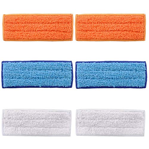 Syxtidy 6 Pack Washable Reusable Mopping Pads for iRobot Braava Jet 240 241 (2 Wet Pads, 2 Dry Pads, 2 Damp Pads)