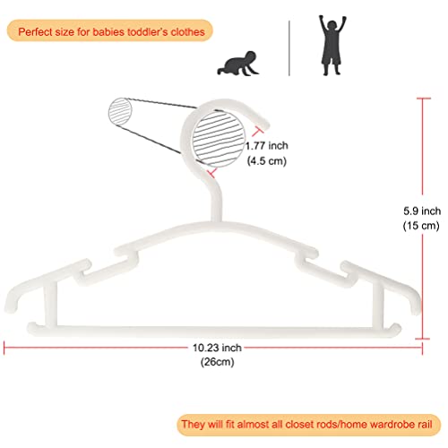 MOBU Baby Hangers for Closet Infant Clothes Hangers Pack of 40 Babies Clothes Hangers for Baby Clothes (White)