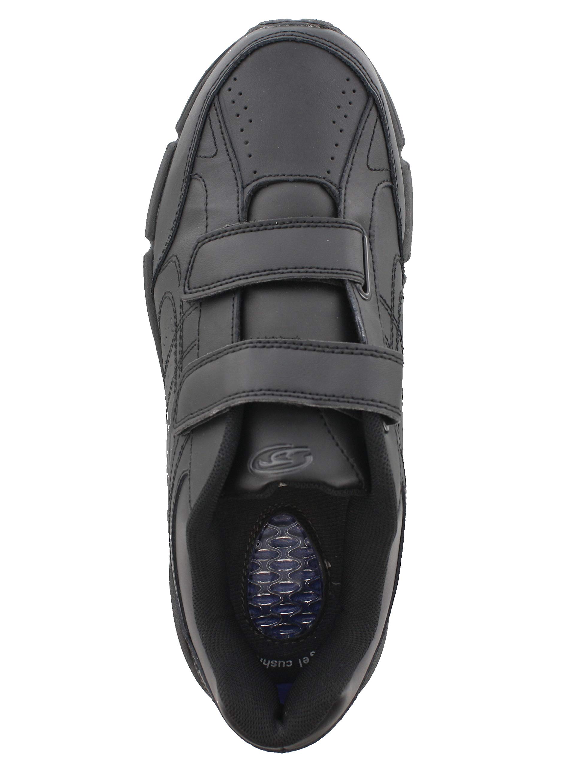 Dr.Scholls Men's Omega Light Weight Dual Strap Closure Sneaker Wide Width, Black, 11.5 Wide