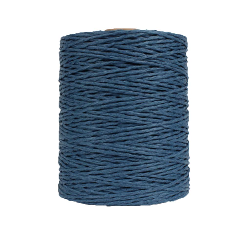 Natural Cotton Raffia Yarn Navy Blue Crochet Summer Sun Hat Yarn,Beach Bag Yarn,Rayon Raffia Crochet Yarn,Crochet Straw Knit Yarn,Knitting Materials,280 Meters/306 Yards