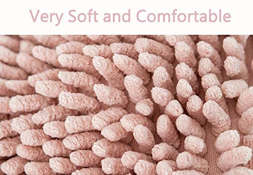 6 Pack Cute Chenille Soft Hanging Hand Towels, Funny Cat, Pig, Owl, Penguin, Elephent, Bear Washcloths, Absorbent Thick Kitchen&Bathroom Microfiber Towel Bulk (Grey+Pink+Green+Sky Blue+Orange