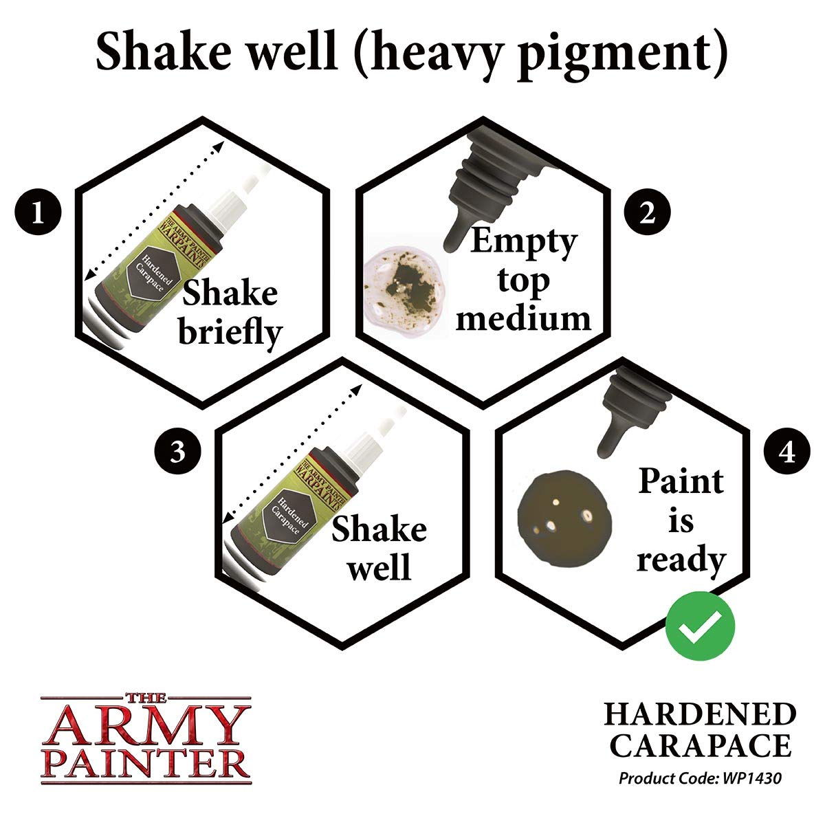 The Army Painter Hardened Carapace Warpaint - Acrylic Non-Toxic Heavily Pigmented Water Based Paint for Tabletop Roleplaying, Boardgames, and Wargames Miniature Model Painting
