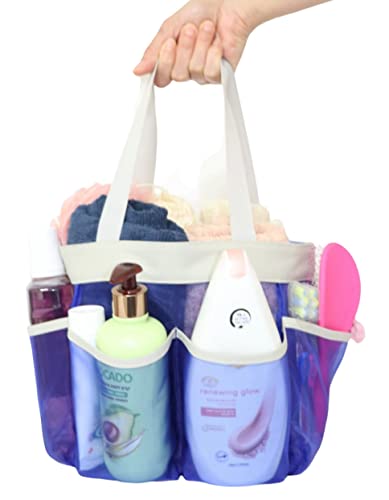 Shower Caddy Portable Mesh Bag for College Dorm Room Essentials , Camping Essentials ,Dorm Decor ,Travel ,Gym Shower Bag , Bathroom Accessories - Quick Dry Waterproof Shower Tote Bag 9" x 8" .