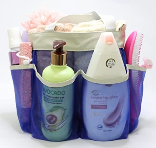 Shower Caddy Portable Mesh Bag for College Dorm Room Essentials , Camping Essentials ,Dorm Decor ,Travel ,Gym Shower Bag , Bathroom Accessories - Quick Dry Waterproof Shower Tote Bag 9" x 8" .