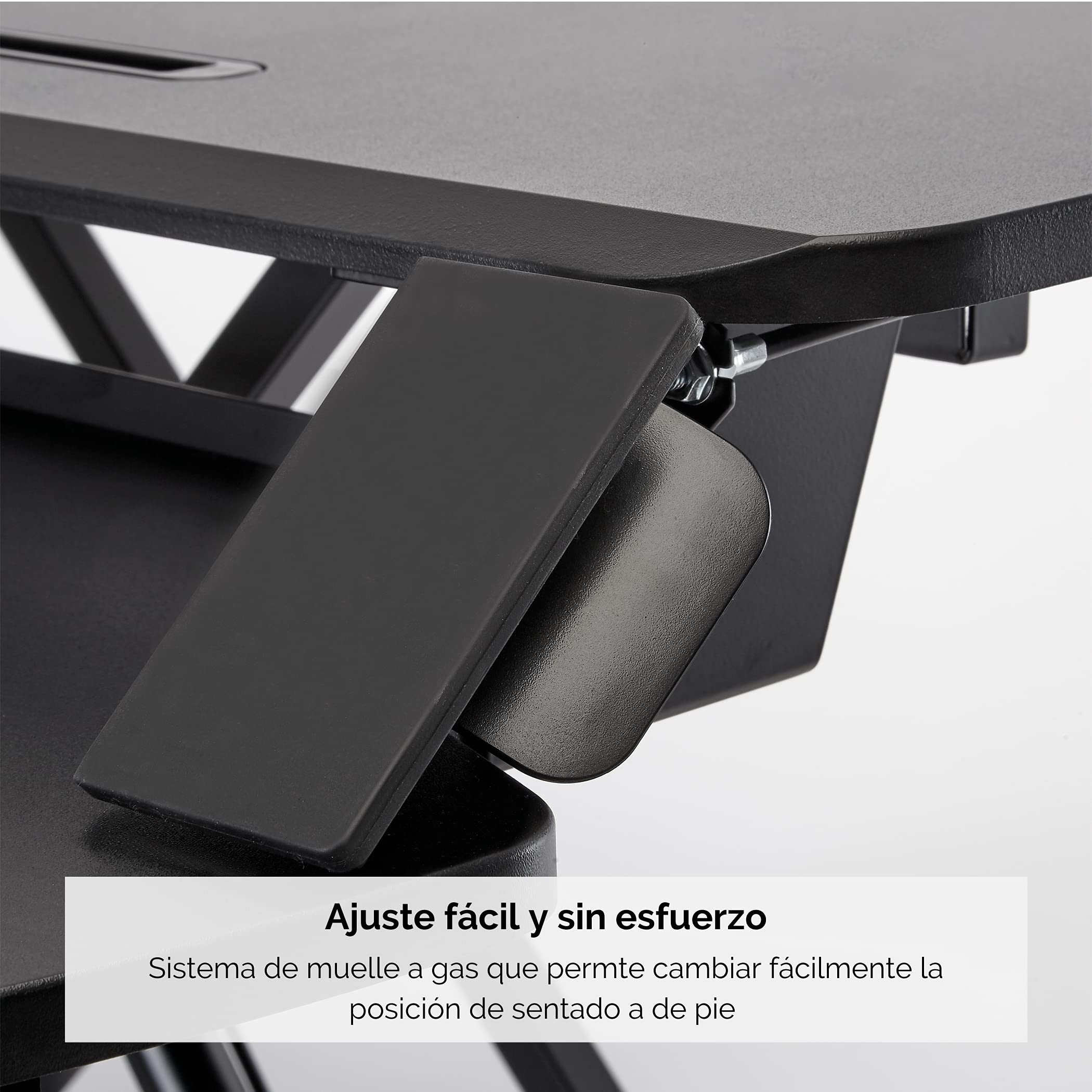 Fellowes Corsivo Height Adjustable Standing Desk, Sit to Stand, Gas Spring Riser Converter, Tabletop Workstation, Desk Riser (8091001)