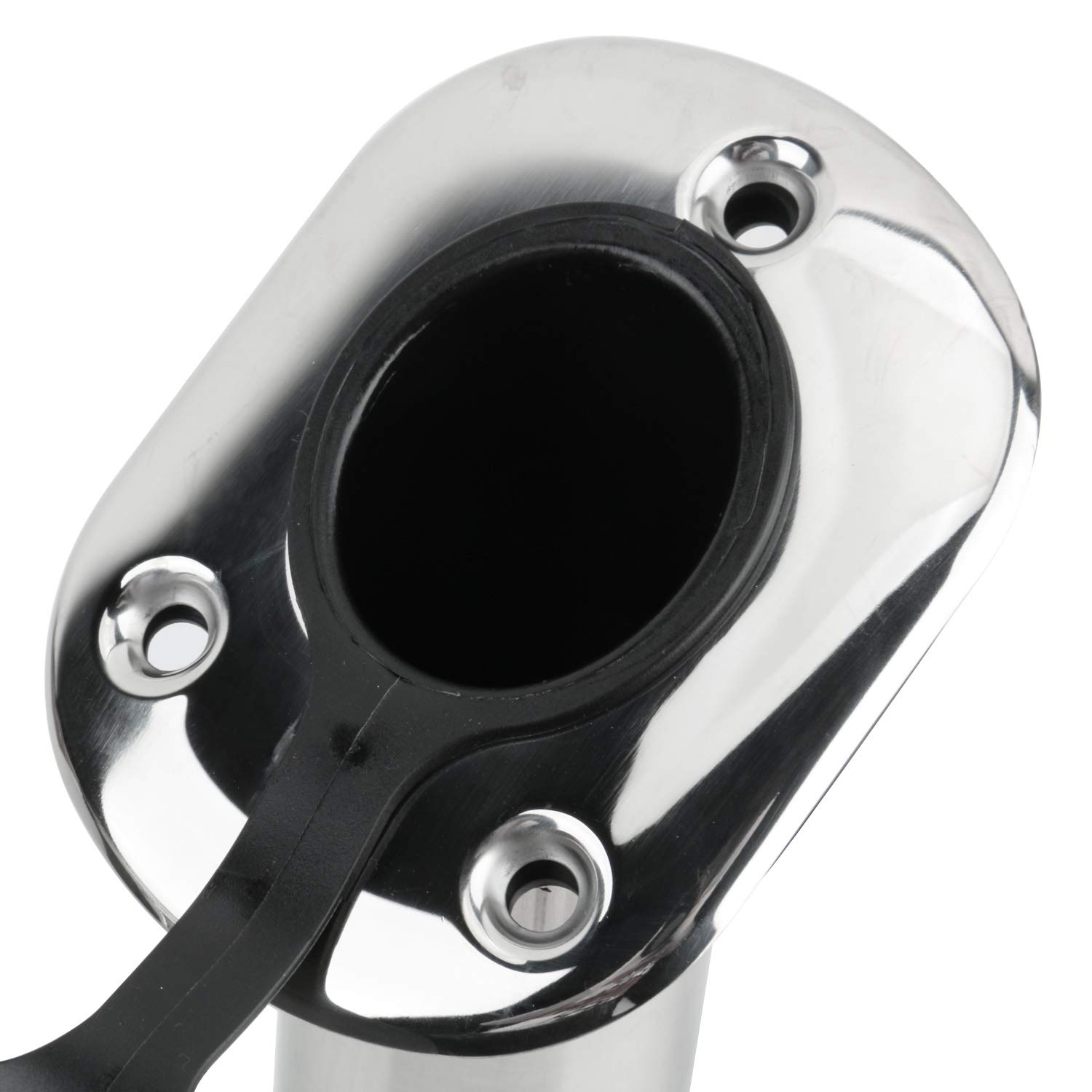 Amarine Made 4 Pack of Stainless Steel Rod Holders Rubber with Cap, Liner, Gasket (30 Degree Rod Holders)