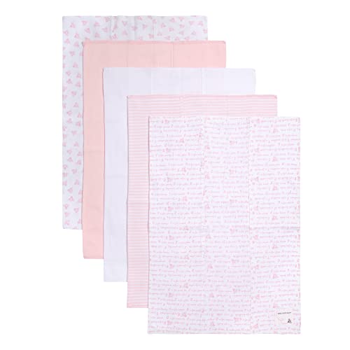 Burt's Bees Baby - Burp Cloths, 5-Pack Extra Absorbent 100% Organic Cotton Drool Cloths