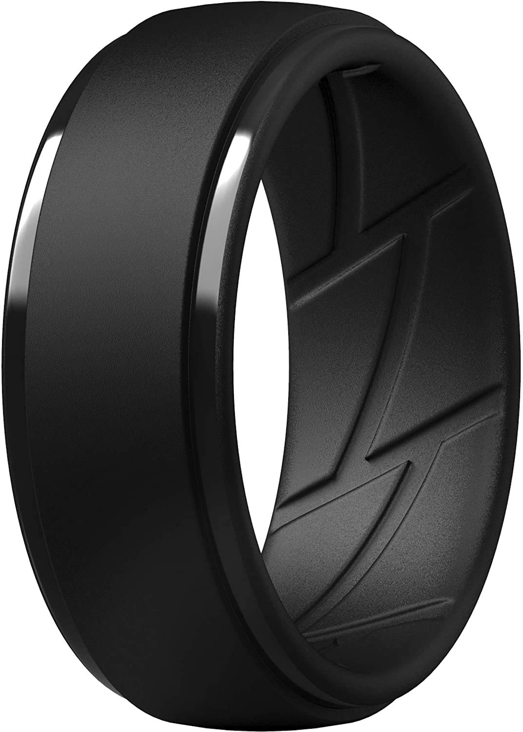 ThunderFit Men's Silicone Rings 10mm Wide 2.5mm Thick Rubber Bands, Breathable,Variety Multipack 1-7