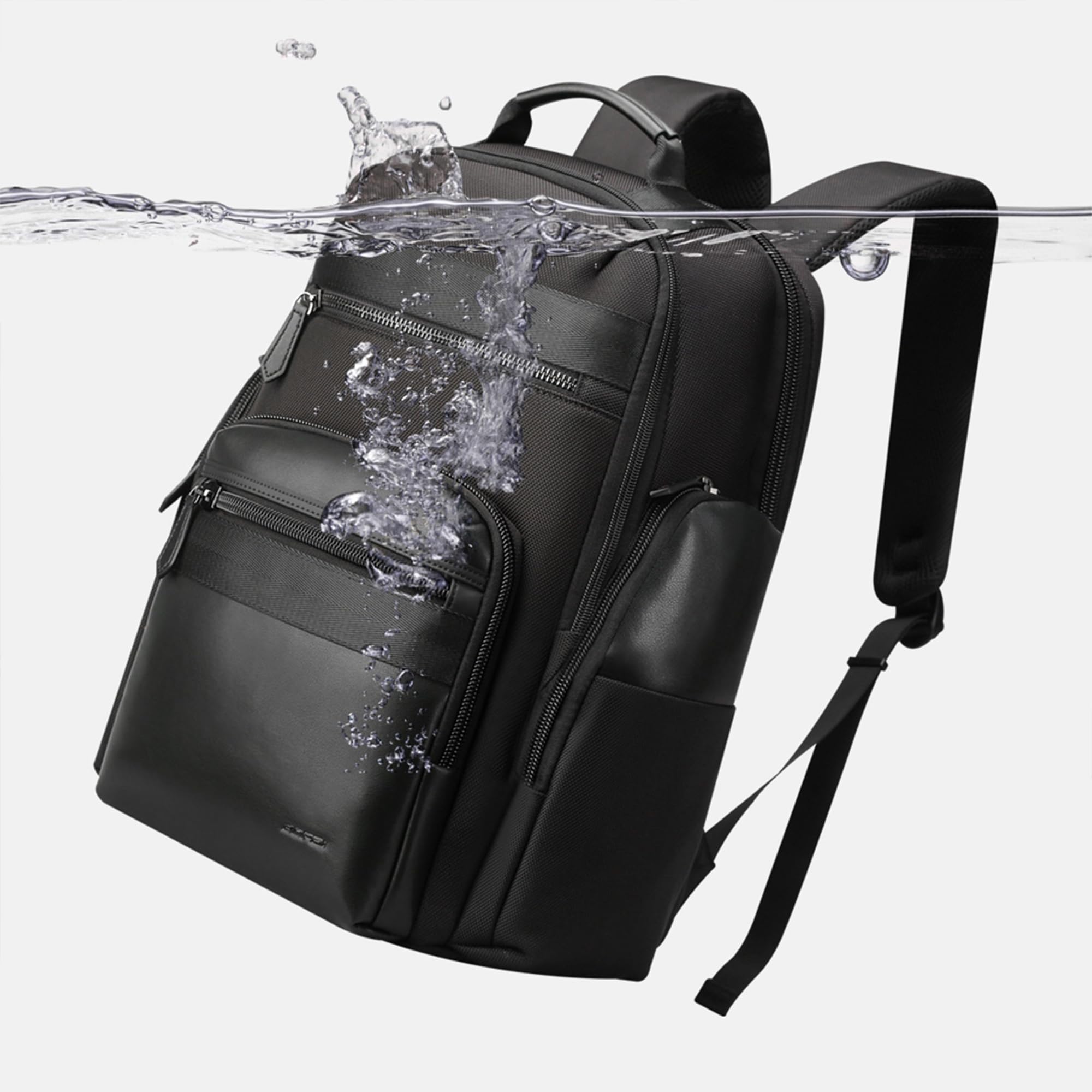 BOPai 30L Travel Backpack for Men Business Laptop Backpack 15.6 inch Computer bagpack with USB Charging Water-Resistant Rucksack Black