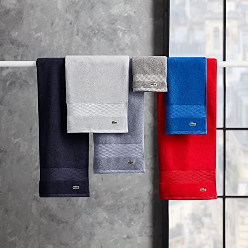 Lacoste Heritage Supima Cotton Hand Towel, Navy, 16" x 30"