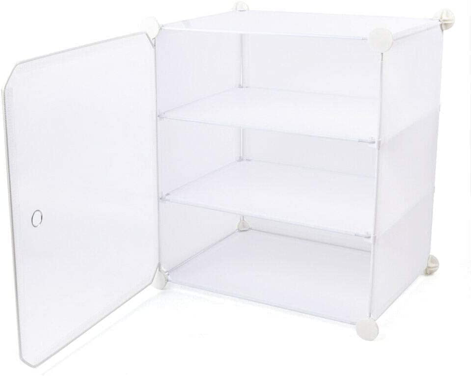 BJTDLLX Shoe Rack Organizer, 4 x 12-Tiers Stackable 96 Pairs DIY Shoe Storage Cabinets Stand, Dust-Proof Shoe Rack Shelf Clear Plastic Shoe Boxes Foldable Shoe Storage Rack for Heels Boots Slippers