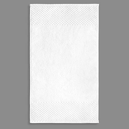 Kaufman - Personalized White Deluxe Hand Towels Set of Two, 2-PK, Monogrammed, 17''x28'', 100% U.S.A Cotton (Names)