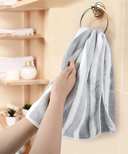 KinHwa Microfiber Hand Towels for Bathroom Soft and Absorbent Face Towels Grey Bathroom Hand Towels for Spa Hair Bath 30inchx16inch 4 Pack