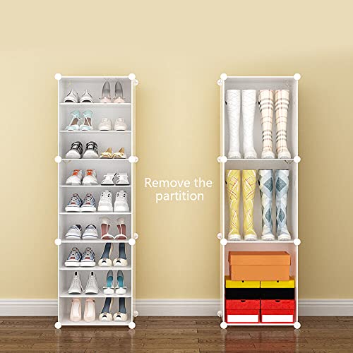 BJTDLLX Shoe Rack Organizer, 4 x 12-Tiers Stackable 96 Pairs DIY Shoe Storage Cabinets Stand, Dust-Proof Shoe Rack Shelf Clear Plastic Shoe Boxes Foldable Shoe Storage Rack for Heels Boots Slippers