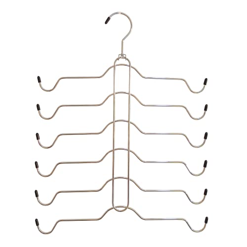 GXLQIJU Tank Top Hangers Space Saving Hangers 360° Rotating Hook,Closet Organizer for Bras,Tank Tops,Cami,Belts,Ties,Bathing Suits, Swimwear (Silver, 1 Pack)