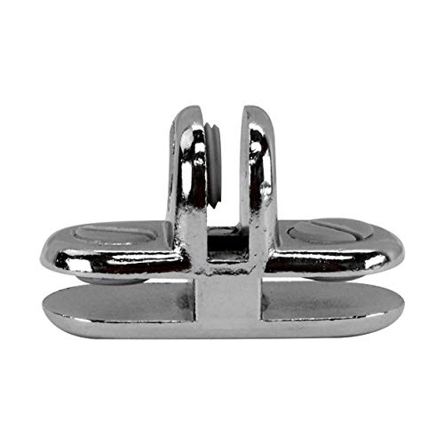 Prolinemax 50 Pc Chrome 3 Way Glass Connector 3/16'' Use Cubic Cubbie Connector Clip Tempered Glass