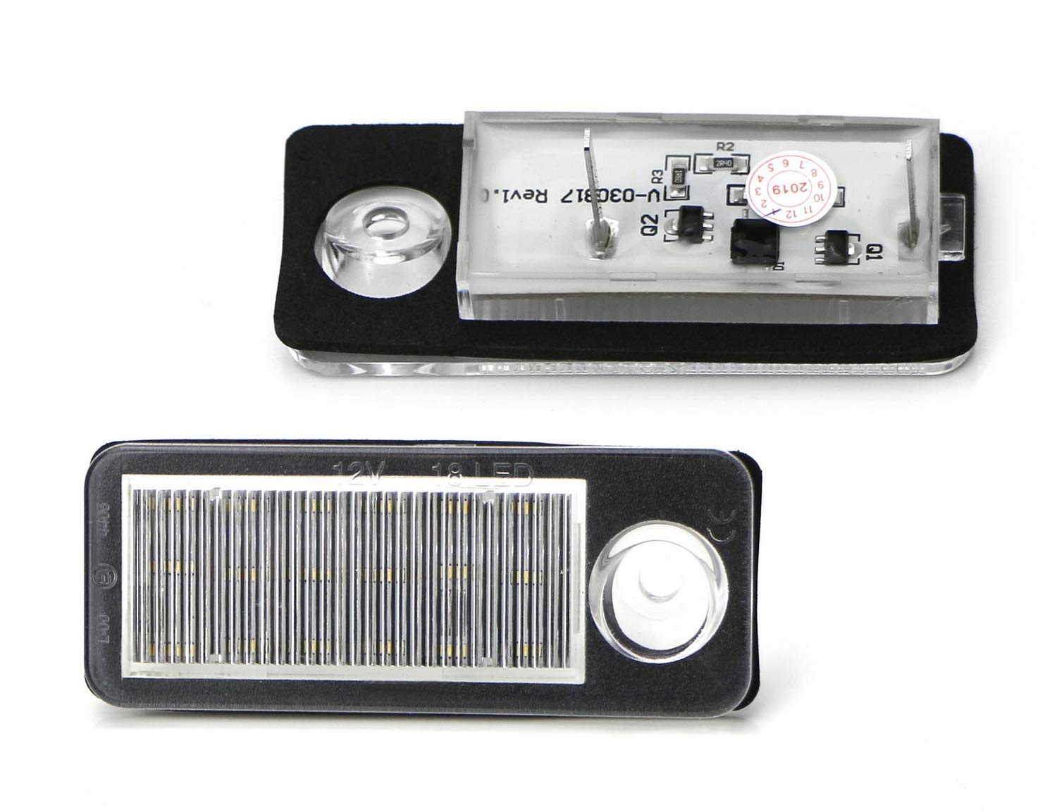 iJDMTOY OEM-Fit 3W Full LED License Plate Light Kit Compatible With Audi 1998-2005 A6 S6 RS6 Avant Wagon ONLY, Powered by 18-SMD Xenon White LED & Can-bus Error Free
