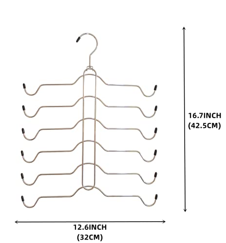 GXLQIJU Tank Top Hangers Space Saving Hangers 360° Rotating Hook,Closet Organizer for Bras,Tank Tops,Cami,Belts,Ties,Bathing Suits, Swimwear (Silver, 1 Pack)