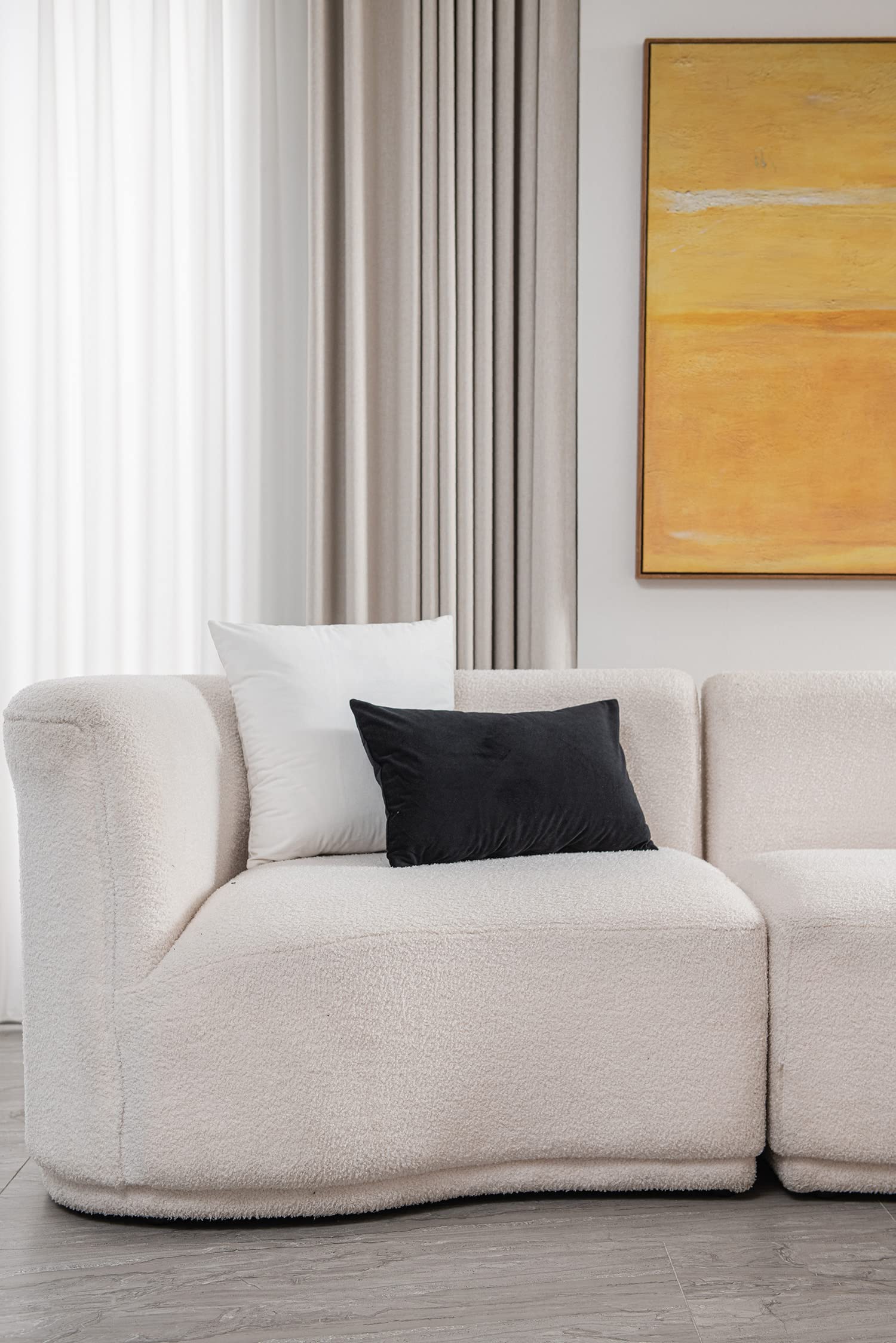 DEZENE Decorative Pillow Covers 12x20 Black: 2 Pack Cozy Soft Velvet Rectangular Throw Pillow Cases for Farmhouse Home Decor