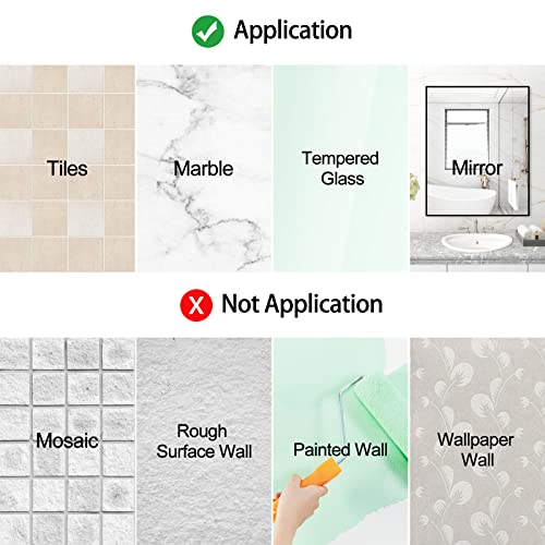 NORSCYRT Shower Caddy Adhesive Replacement Hook Stickers for No Drilling Shower Shelf Basket Corner Shower Organizer (2 PACK 2 HOOKS)