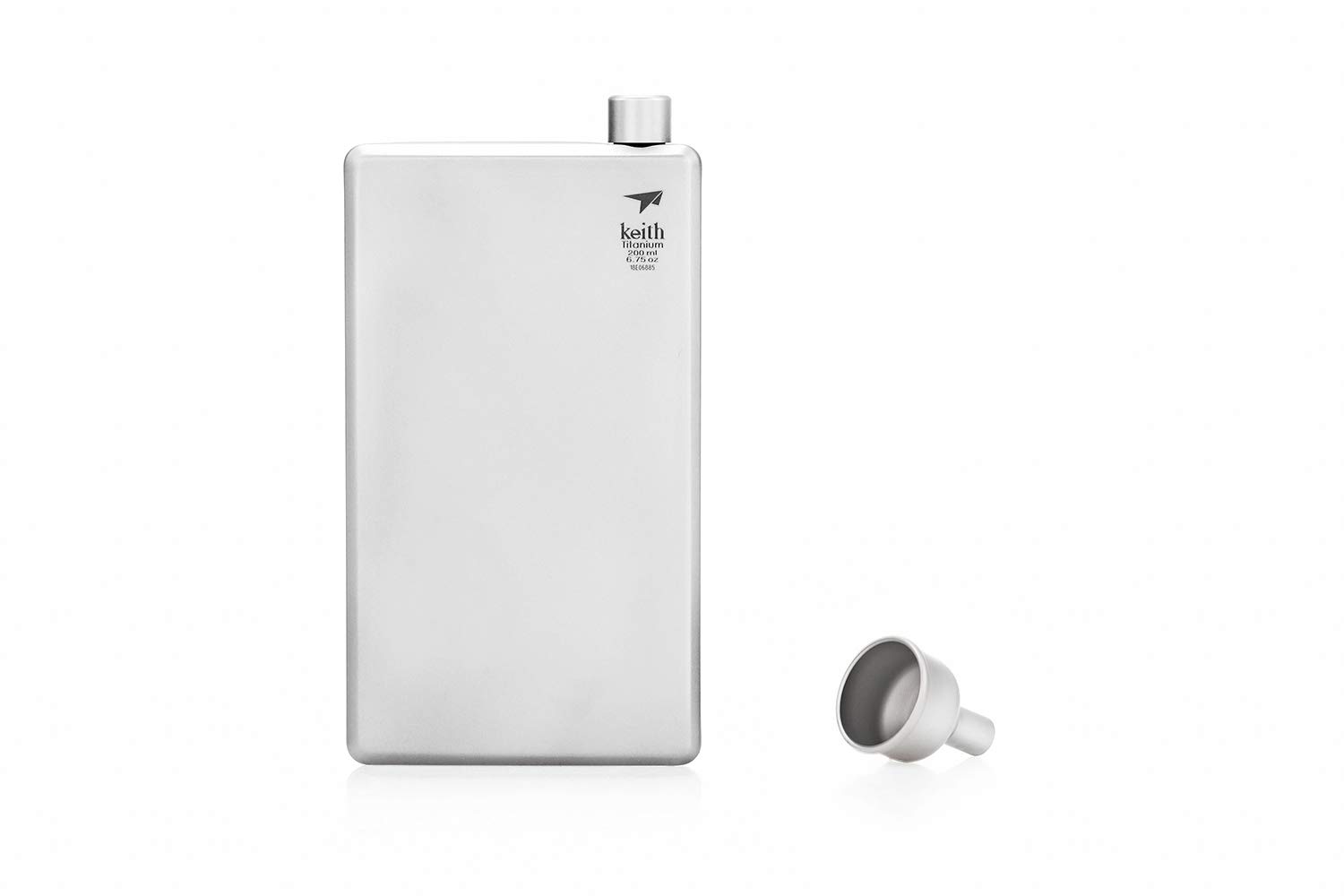 Keith Titanium Ti9307 Pocket Flask with Funnel - 6.8 fl oz ●●●●●●● Keith's 18th Anniversary: Exclusive Price!