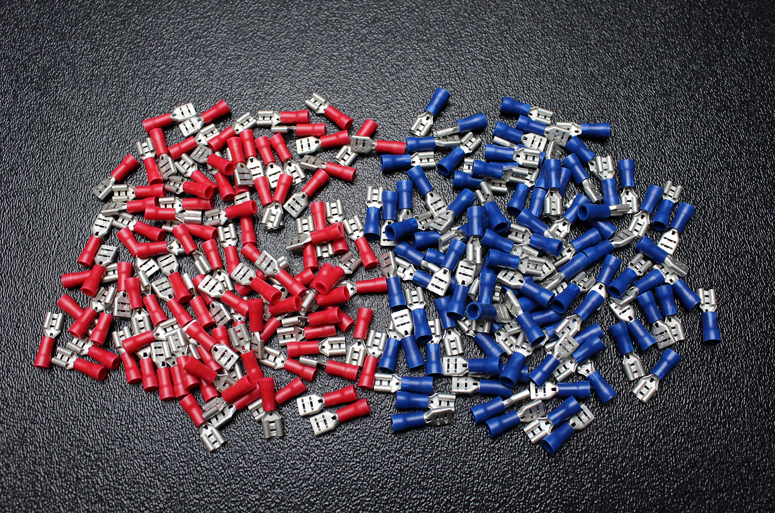100 PK 14-16 18-22 Gauge Vinyl Quick Disconnect .205 Female 50 PCS EA TERMINALS