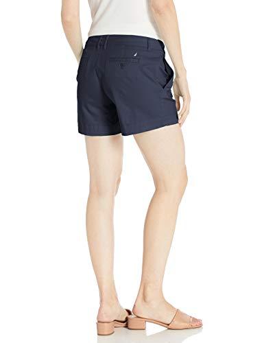 Nautica Women's Comfort Tailored Stretch Cotton Solid and Novelty Short, Navy, 10